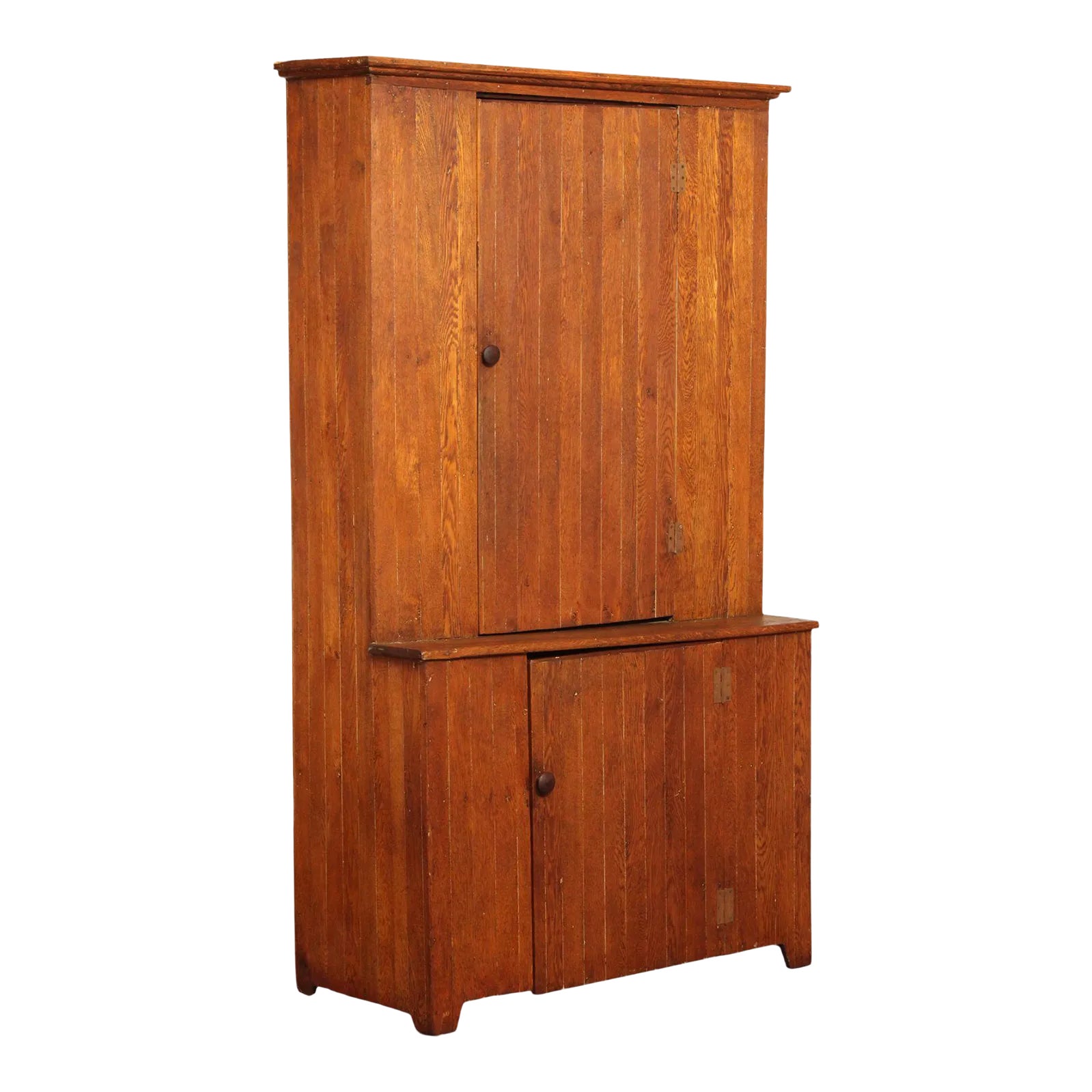 Antique Pennsylvania Oak Stepback Cupboard | Chairish