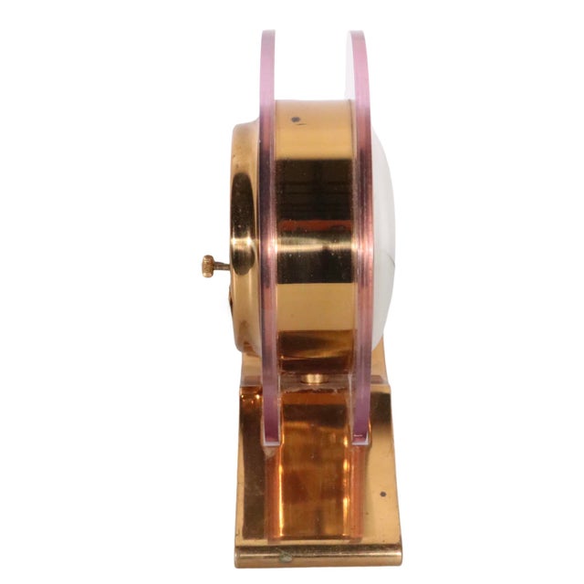 Art Deco Lucite and Brass Rapture Clock C 1930's | Chairish