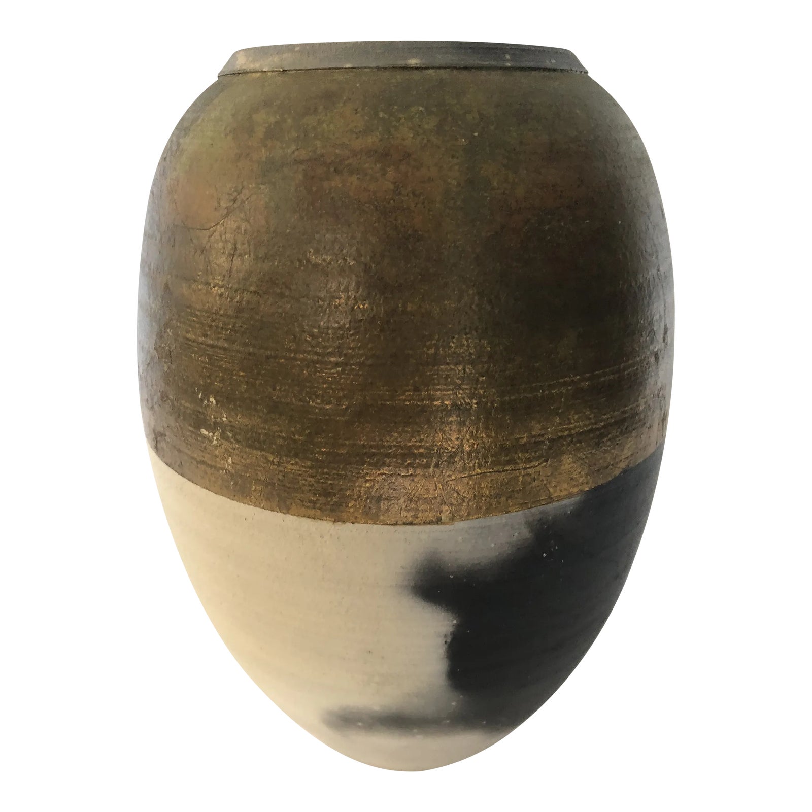 Artist Signed Southwestern Ceramic Raku Vase by Micheal Weinberg | Chairish