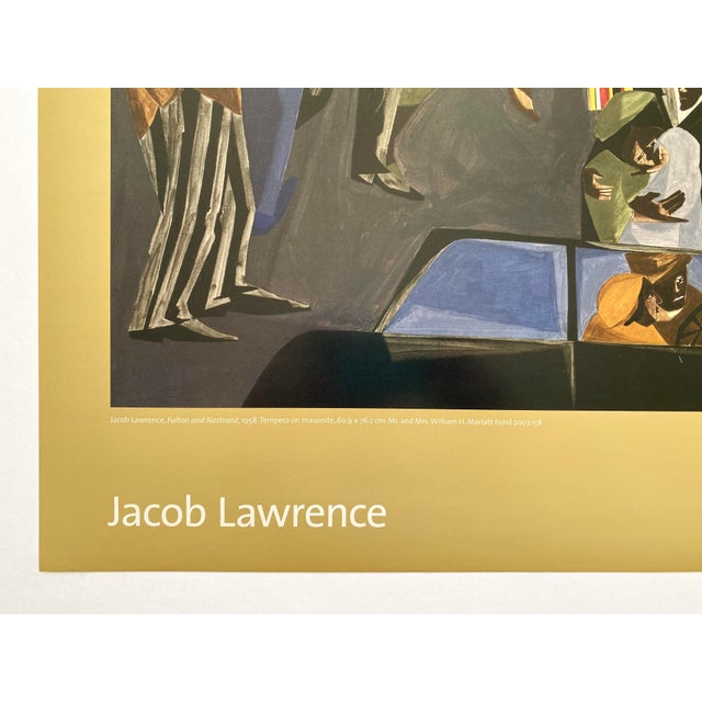 Jacob Lawrence Modernist Offset Lithograph Print Museum Poster " Fulton ...