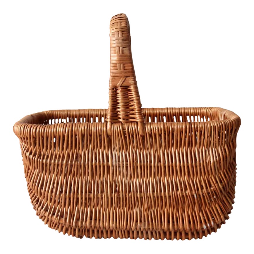 Vintage Wicker Basket | Chairish