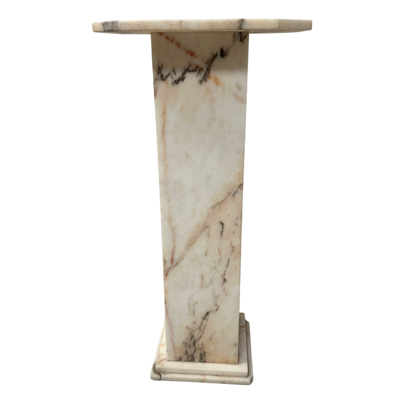 Antique Veined Marble Display Column, 1800s | Chairish