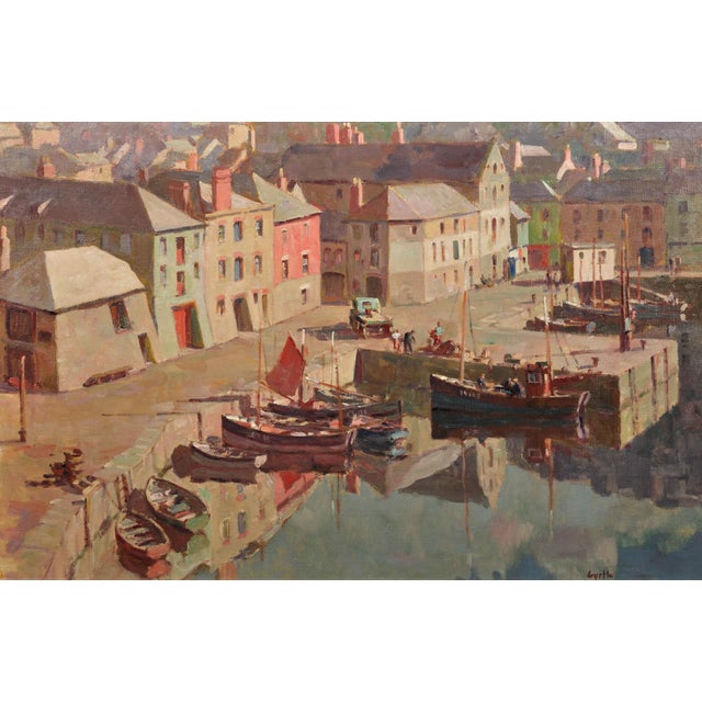 1950s "Before the Hot Day Brightens to Blue (Mevagissey Harbor ...