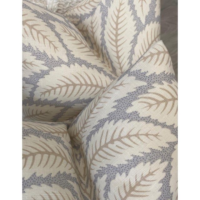 Contemporary Tan & Grey 20" Botanical Linen Pillows - a Pair | Chairish