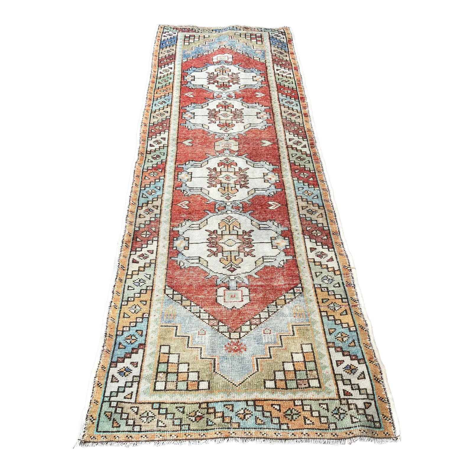 1960’s Vintage Hallway Runner-3’1’x9’4" | Chairish