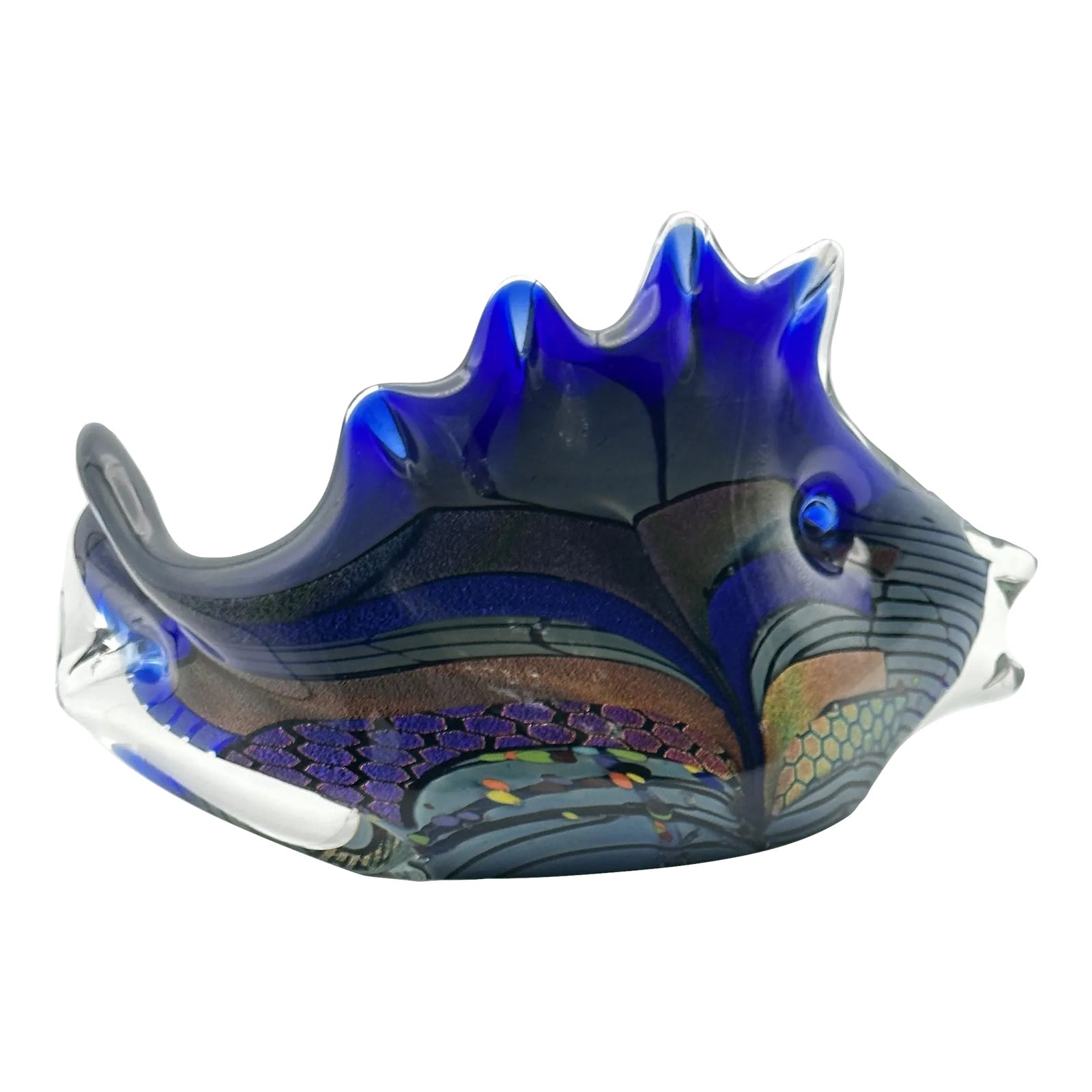 Rollin Karg 2012 Signed Large Studio Art Glass Fish Sculpture | Chairish