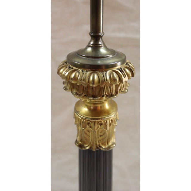 1950s Classical Bronze Column Lamp | Chairish