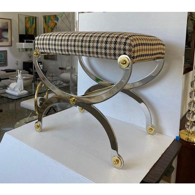 1960s Maison Jansen Curule Bench | Chairish