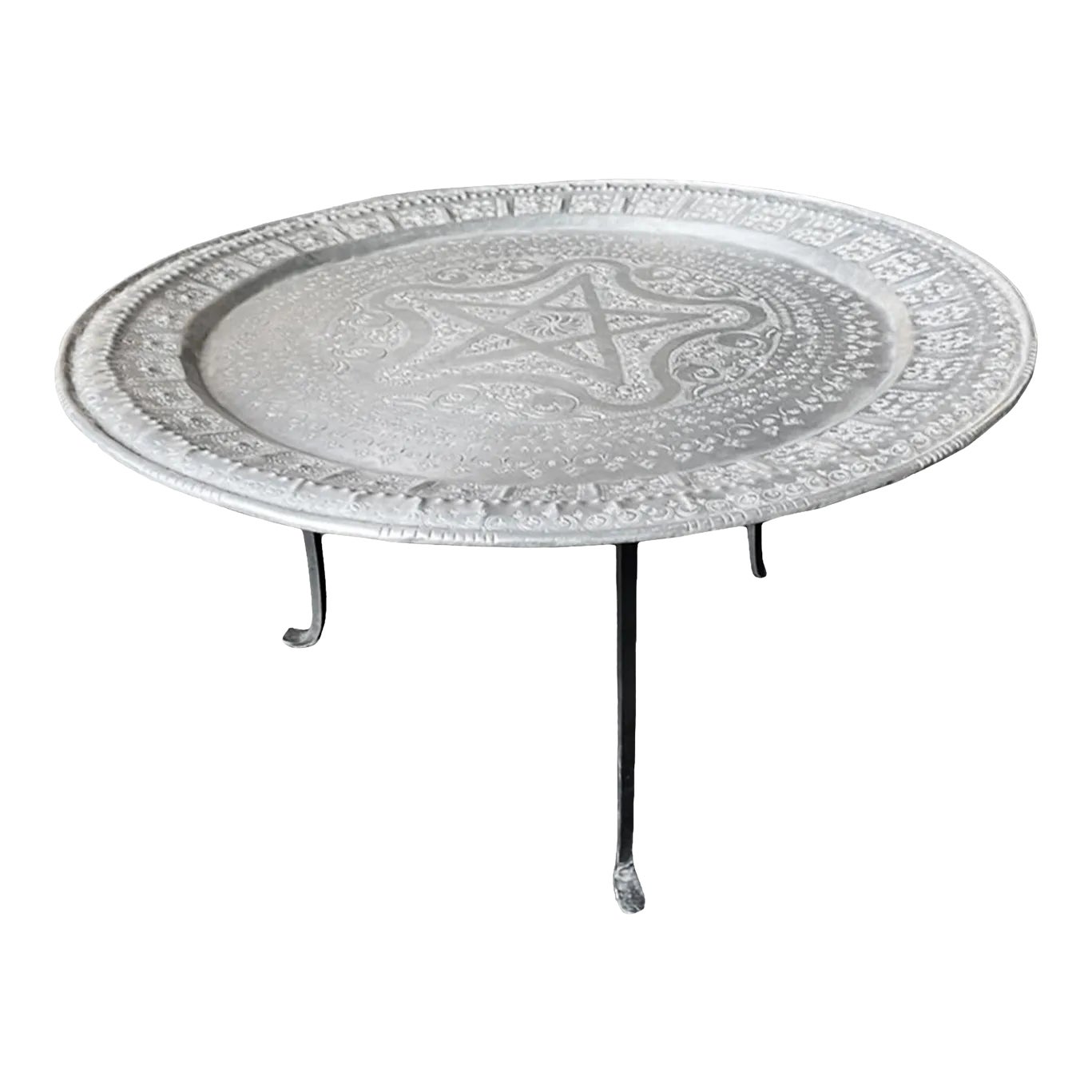 Aluminum Moroccan Tray Table | Chairish