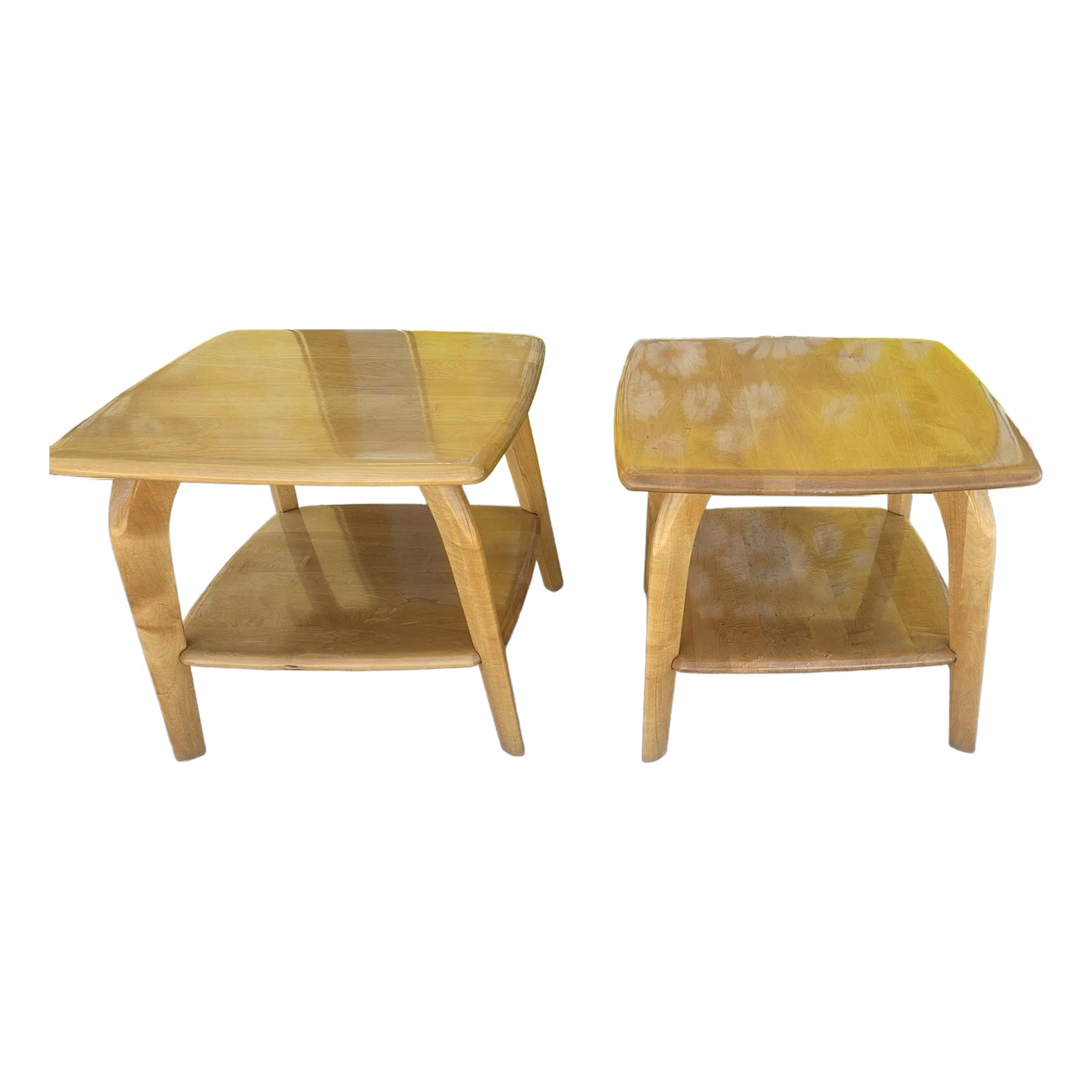 1950s Pair of Heywood Wakefield End Tables | Chairish