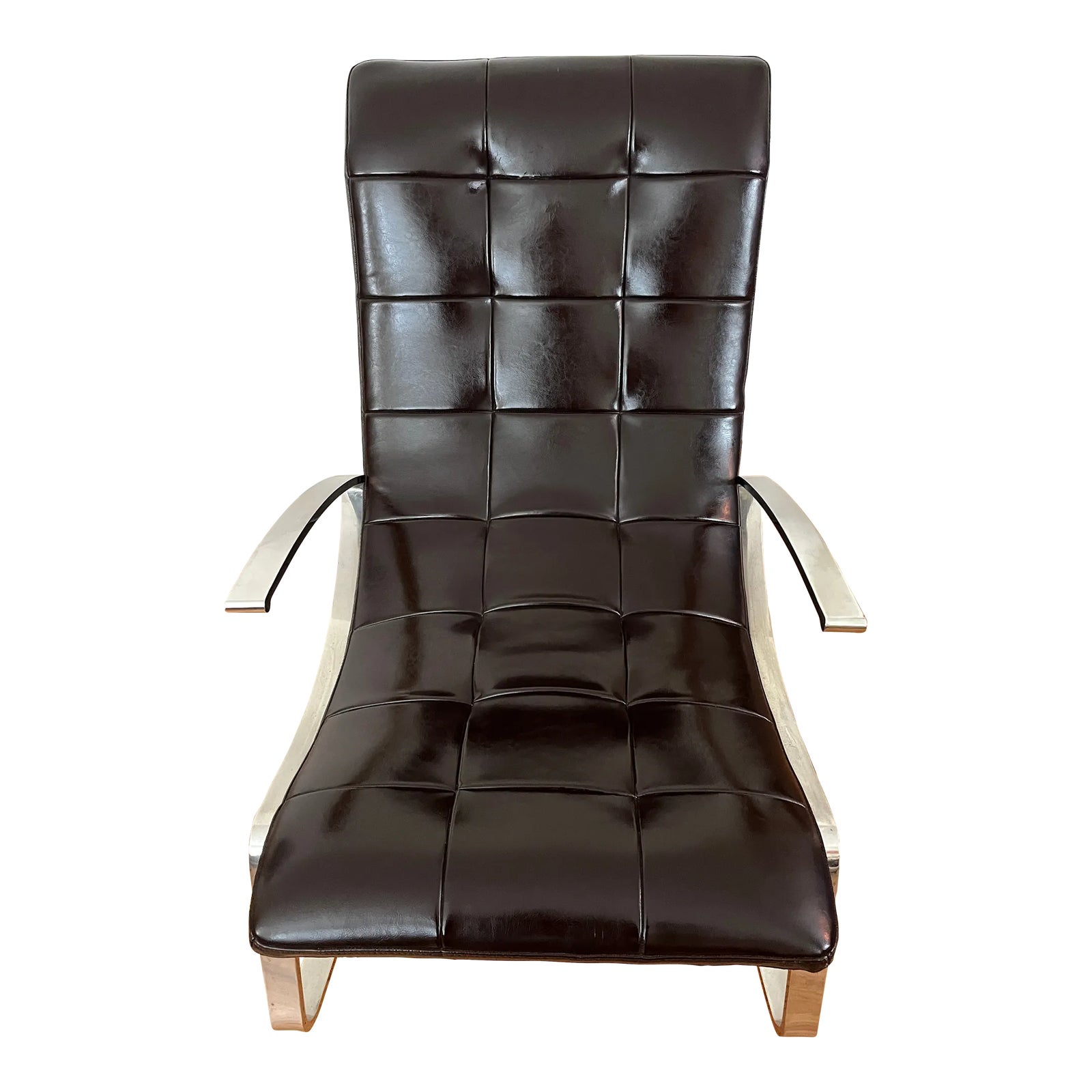 Contemporary HD Buttercup Andrew Martin Leather and Chrome Rocking ...
