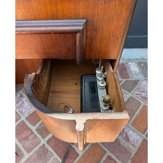 Art Deco Sewing Wood Table/ Cabinet by Singer | Chairish
