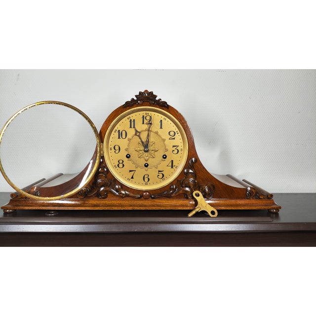 1936 Gustav Becker Antique Westminster Chime Mantel Clock | Chairish