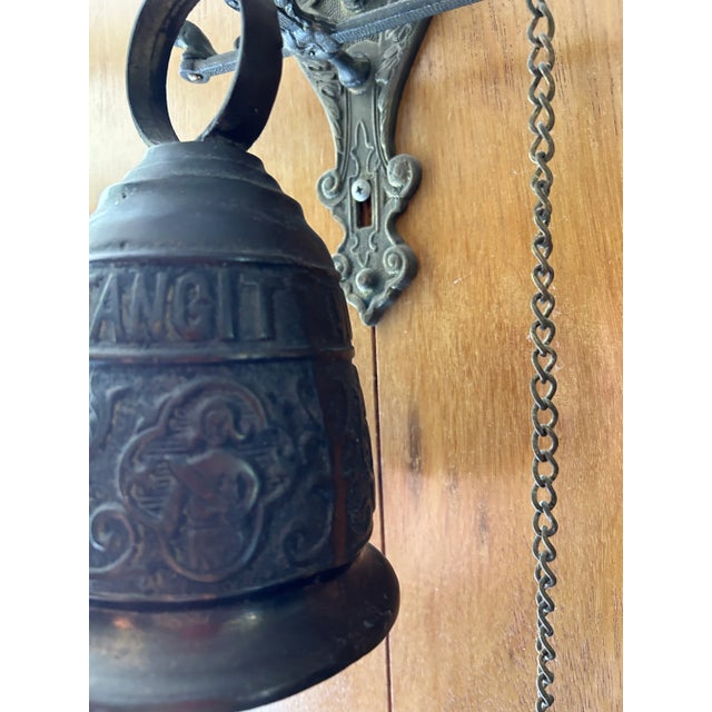 Antique Brass Monastery Bell Wall Mount | Chairish