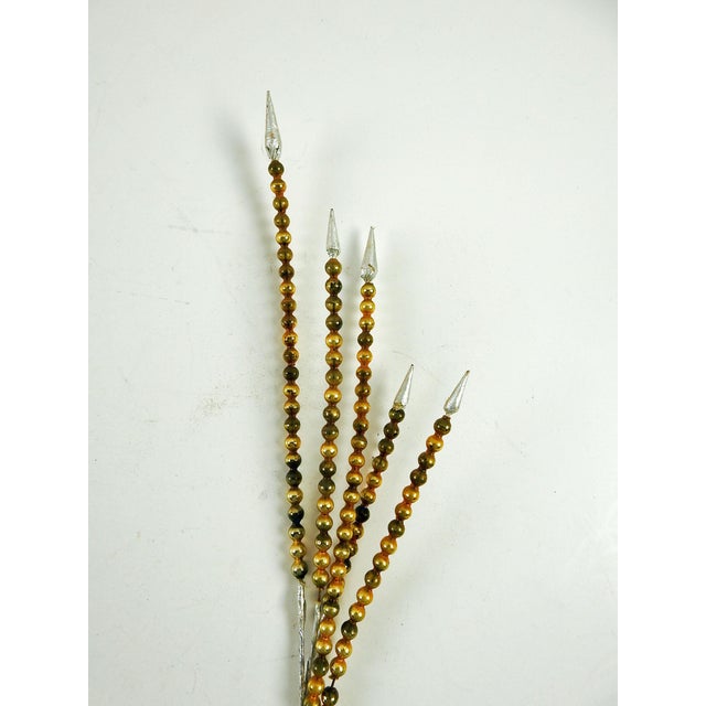 Vintage Gold Glass Ball Christmas Floral Pick | Chairish