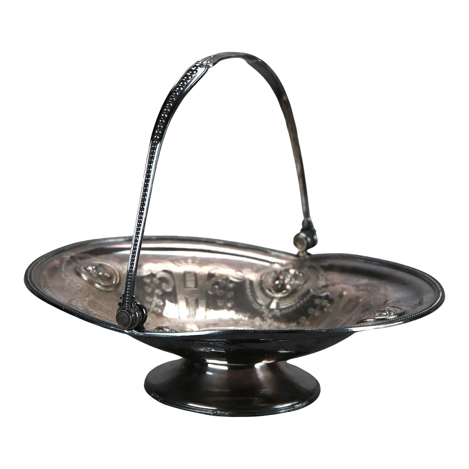 Antique Figural Silver Plated Fruit Bowl, Circa 1890 | Chairish