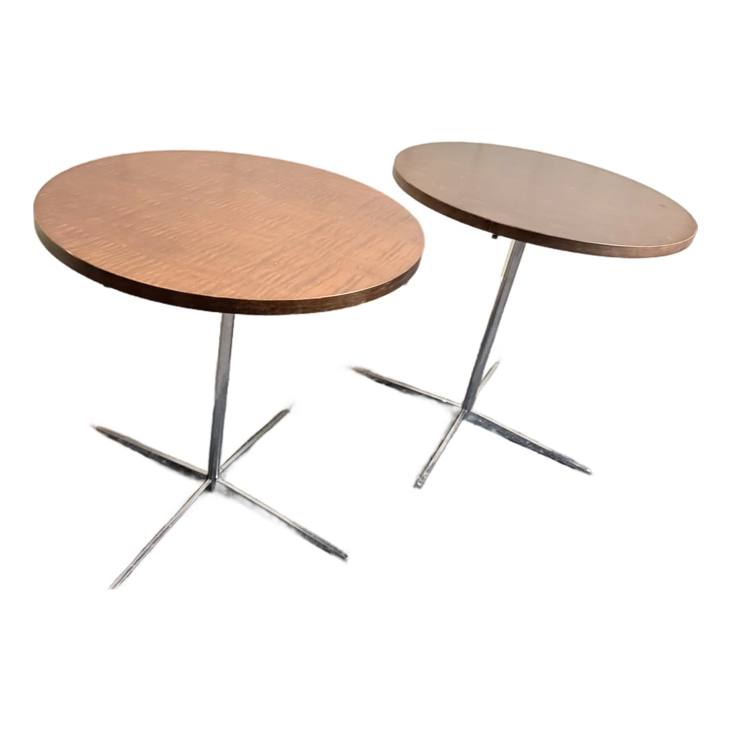 Pair of Bernhardt Round Side Tables | Chairish