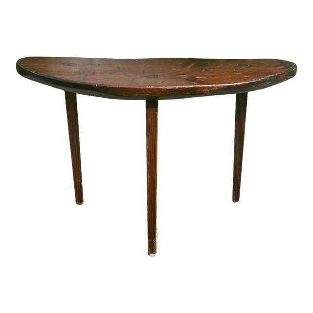 Late 19th Century Antique Primitive, Rustic Organic Form Live Edge Side ...