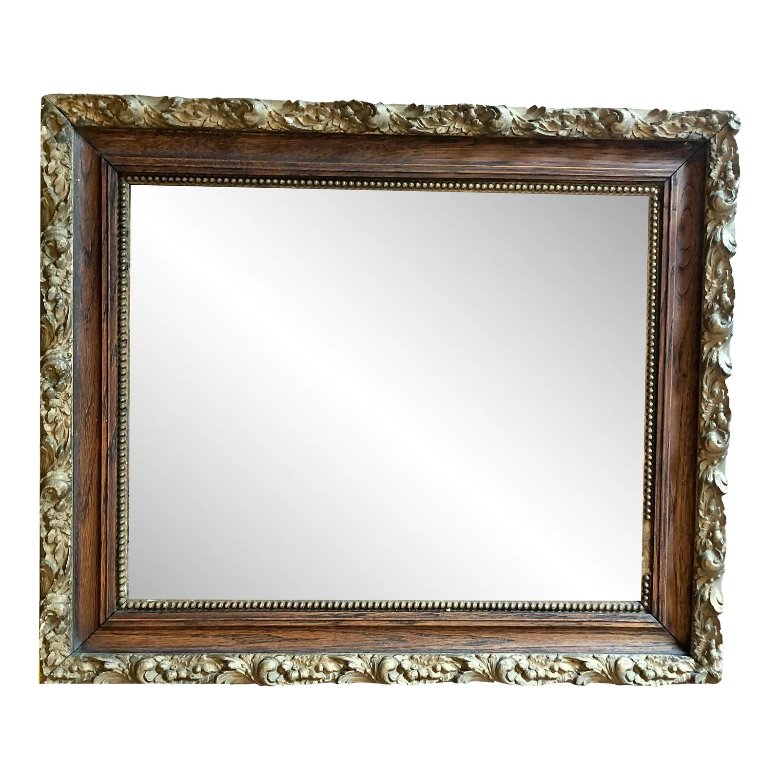 Antique Large Gild Scroll Wooden Picture Frame | Chairish