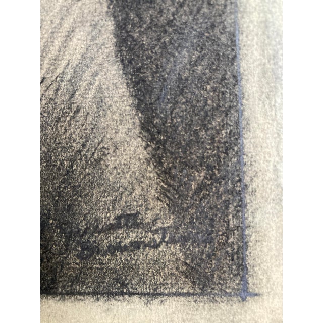 Mid 20th Century Graphite “Girl With Bird" Original Drawing by Judith ...