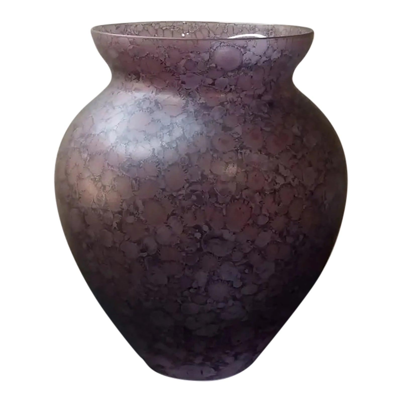 1970s Reuben Art Glass Squat Vase | Chairish