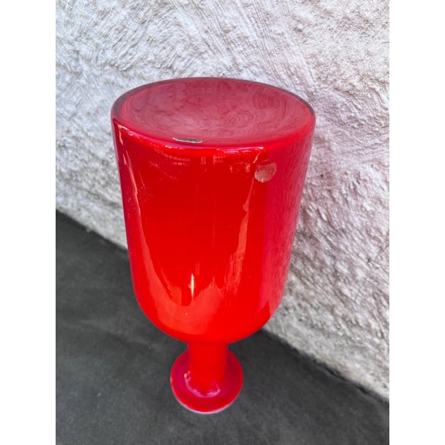 1960s Otto Bauer Kastrup Holmegaard Red Case Glass Vase | Chairish