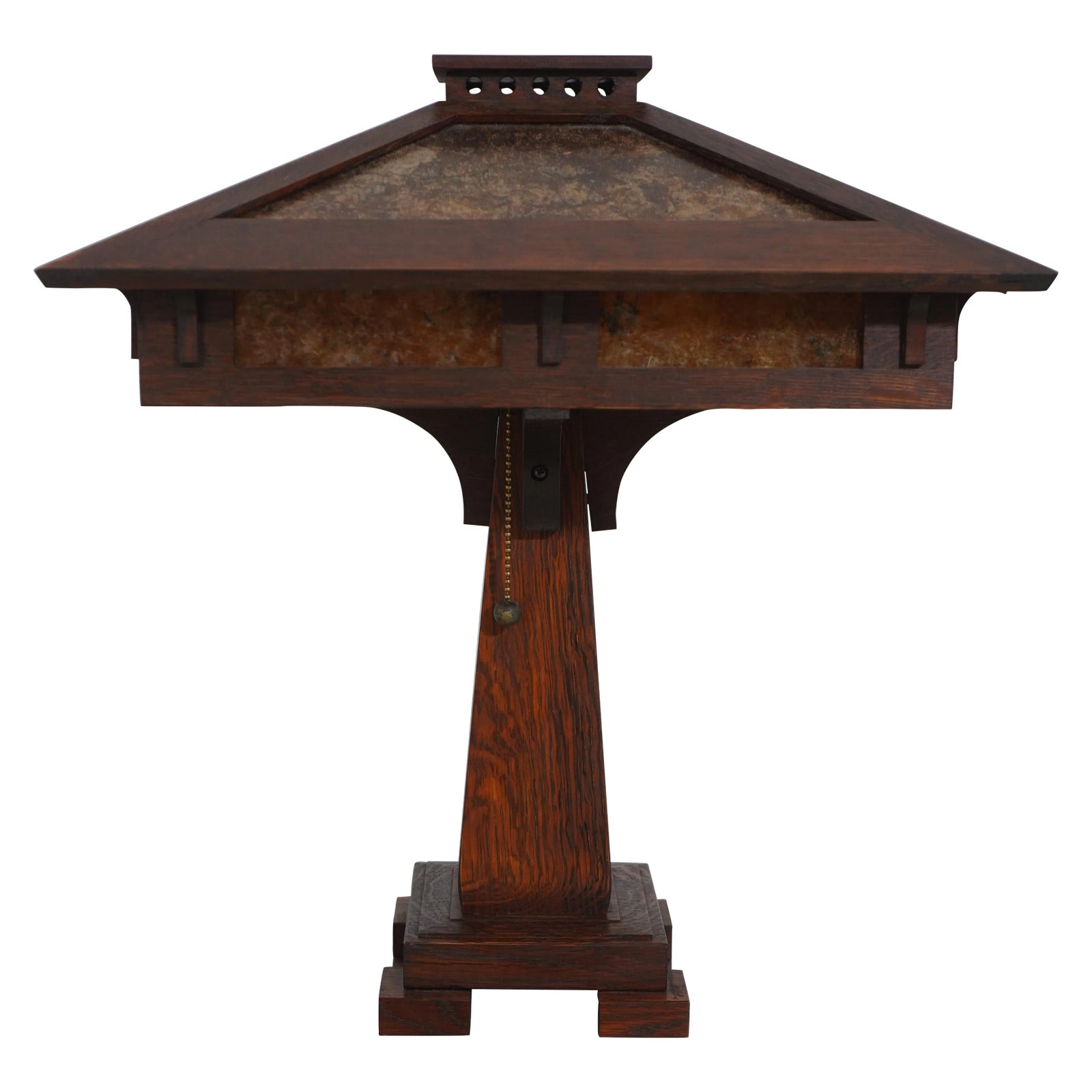 Rejuvenation Mission Oak Arts & Crafts Stickley Style Lamp | Chairish