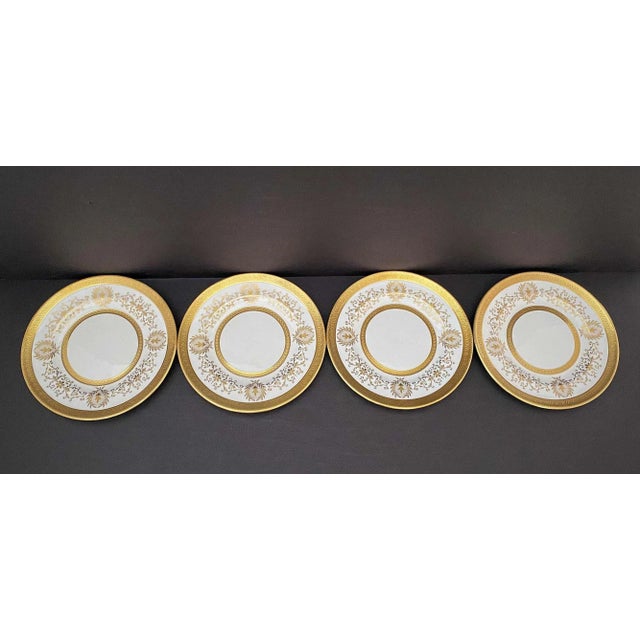 1950's Coalport Lady Anne Gold Encrusted Band Bone China Bread Plates ...