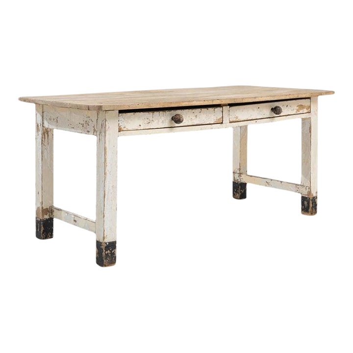 1920s French Wooden Work Table | Chairish