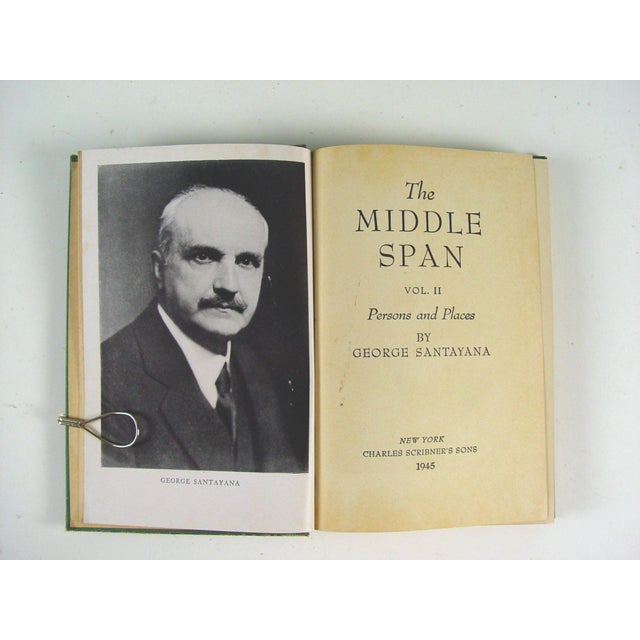 George Santayana The Middle Span Book | Chairish