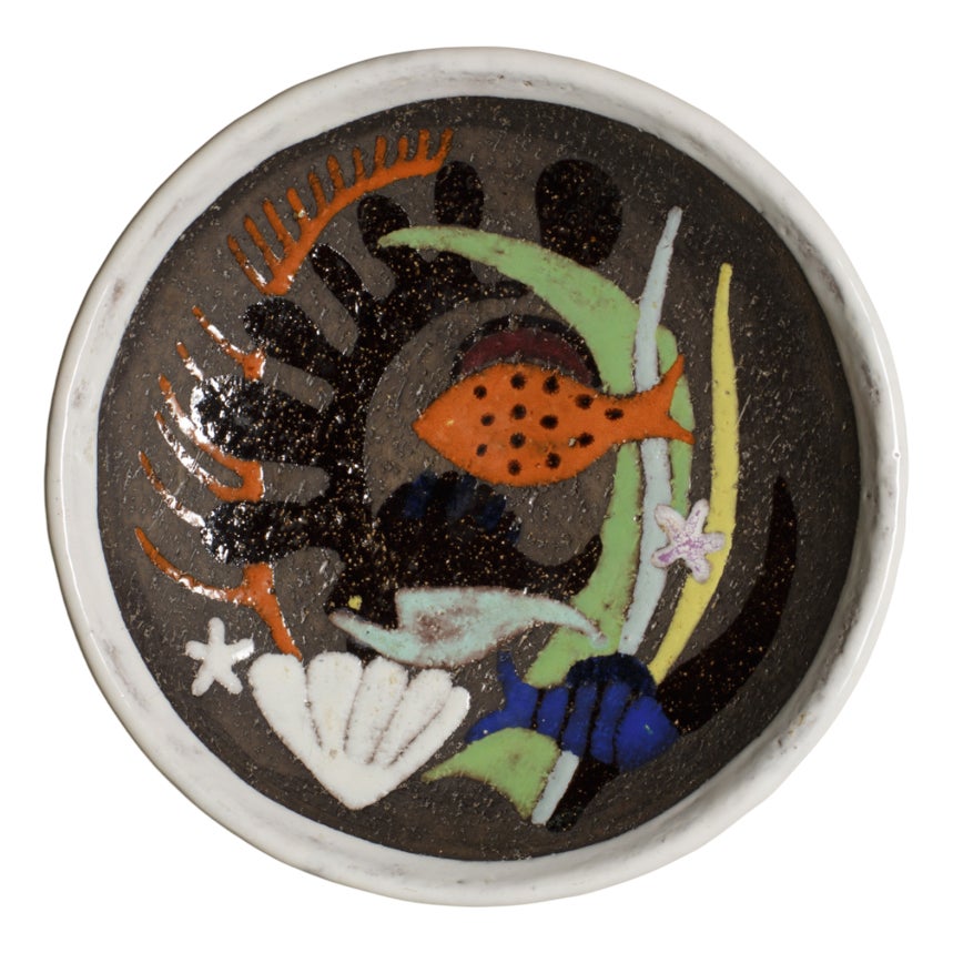 Mid-Century Spectra Plate by Anna-Lisa Thomson for Upsala-Ekeby, Sweden ...