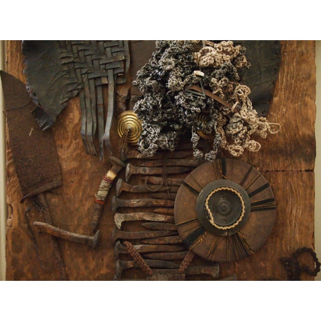 Vintage Large Tribal Brutalist Mid-Century Modern Outsider Folk Art ...