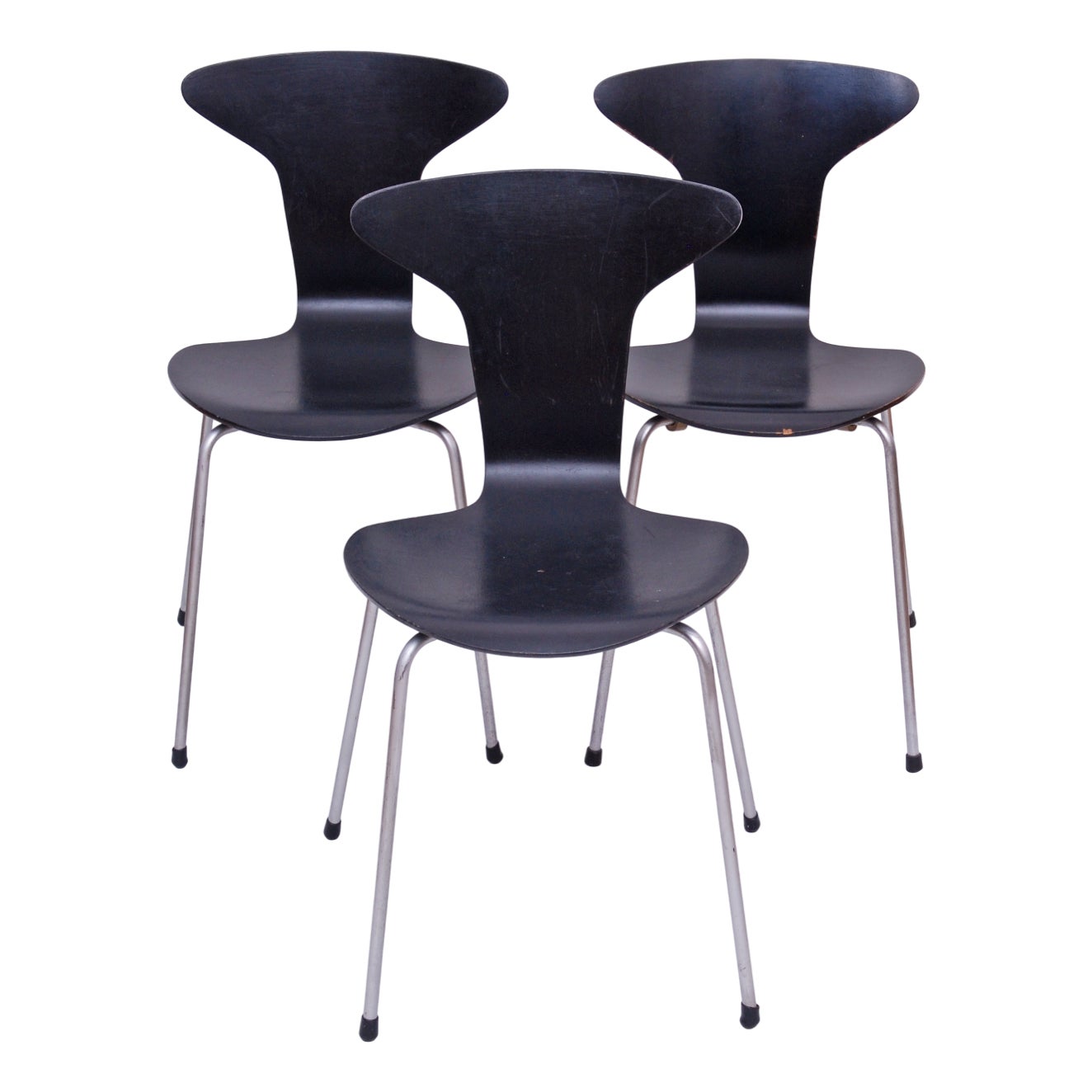 Vintage Mosquito Chairs in Black Chrome by Arne Jacobsen for Fritz ...