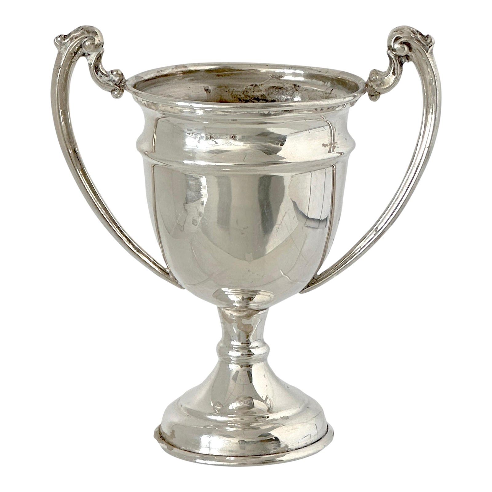 Late 20th Century English Sterling Silver Blank Trophy | Chairish