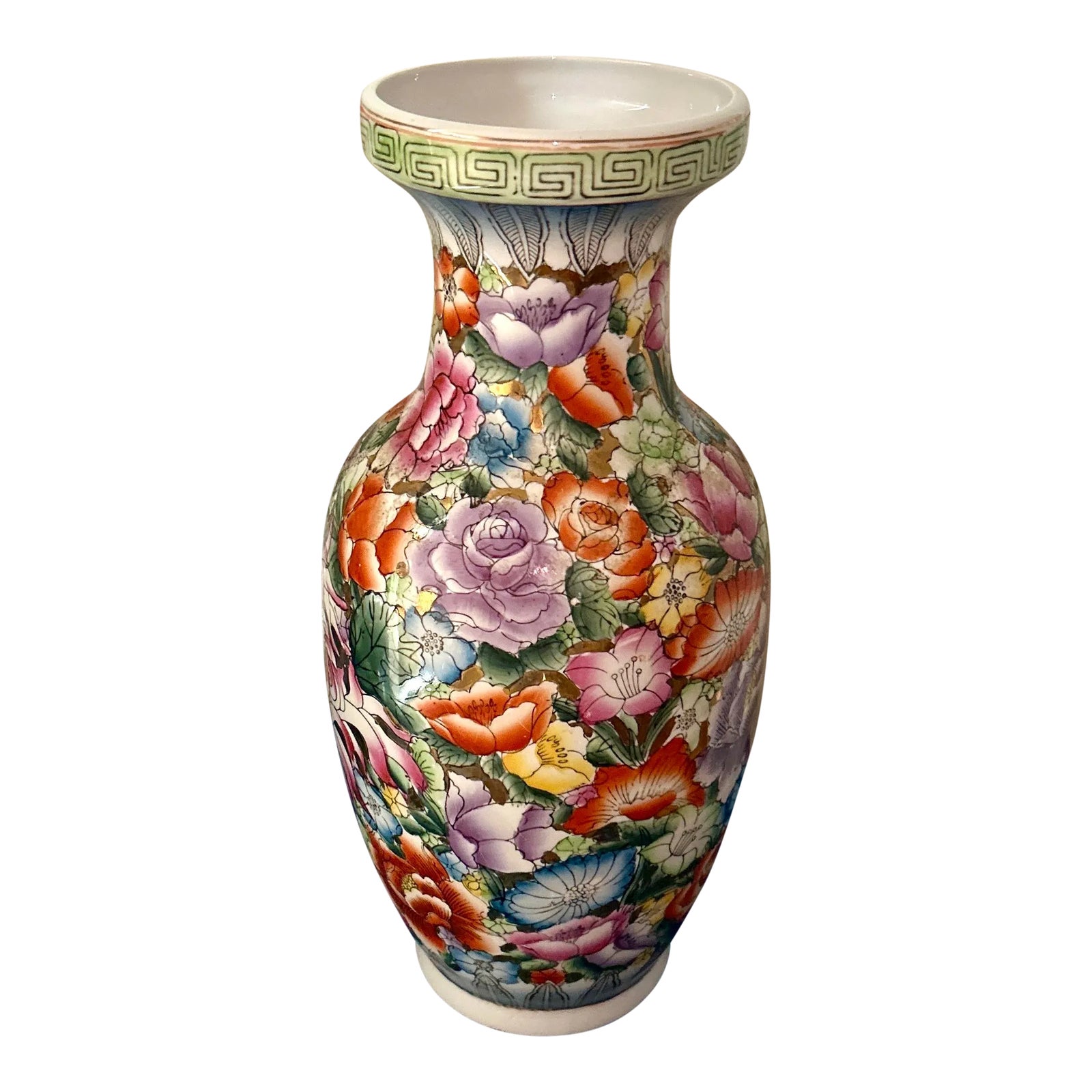 Chinese Hand Painted Vase | Chairish