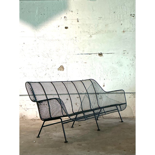 Vintage Wire Mesh “Sculptura” Sofa After Russell Woodard | Chairish