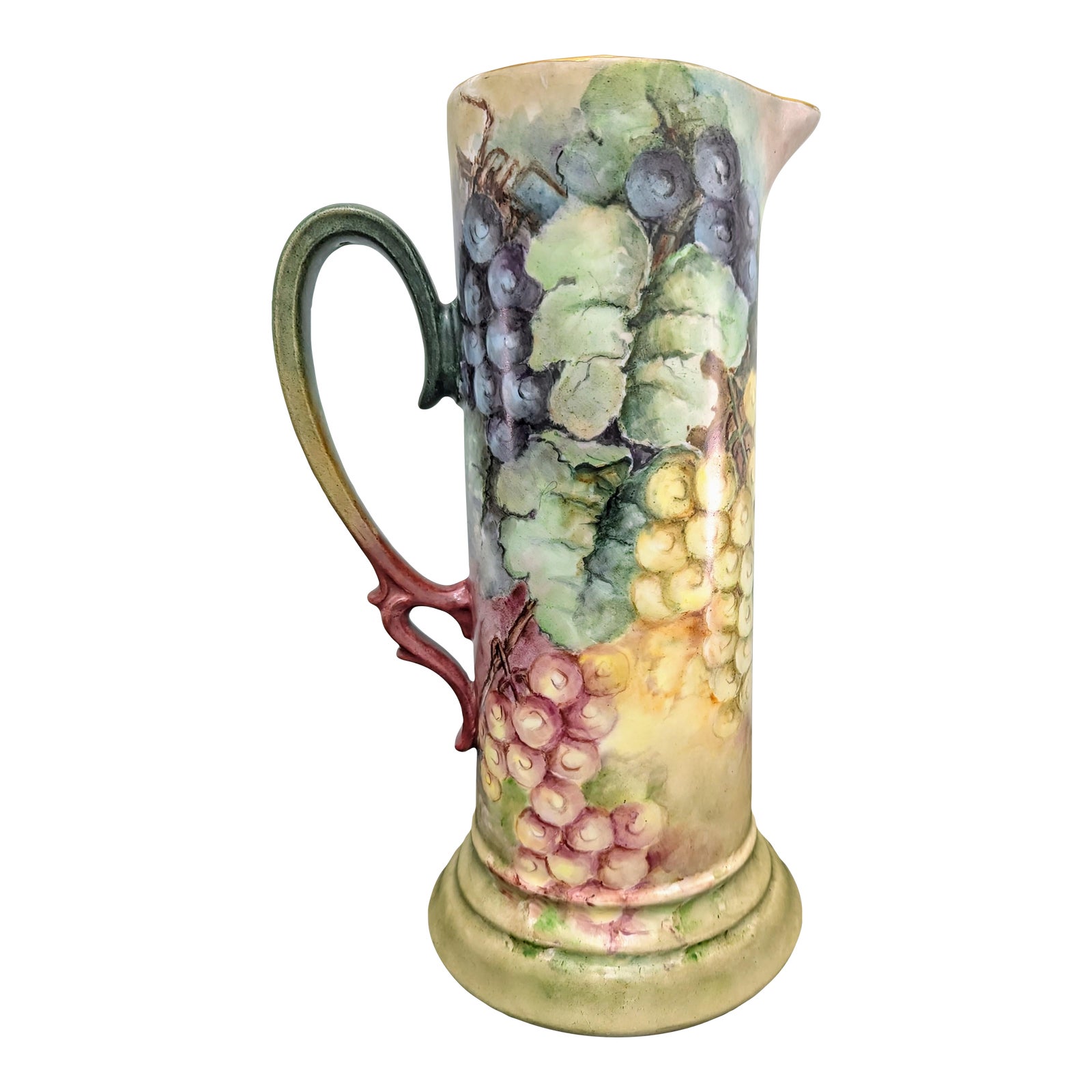 1940s Hand Painted Porcelain Pitcher Tankard Classic Bavaria With Gold ...