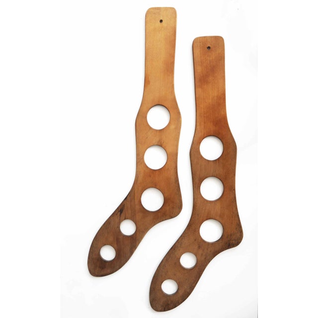 Mid 20th Century Wooden Sock Forms - Set of 4 | Chairish