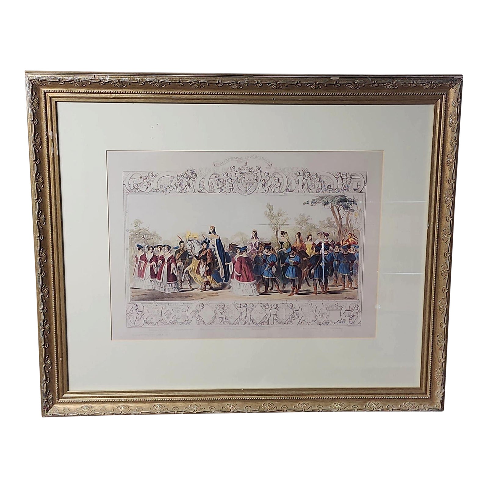 James Henry Nixon 1839 Jane Seymour Procession Reproduction Lithograph ...