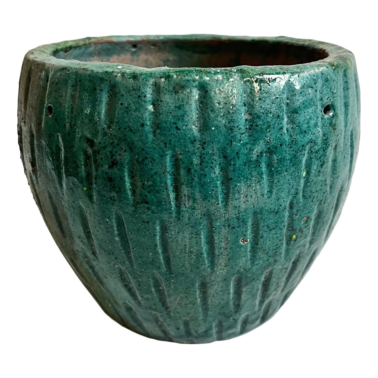Vintage Green Java Ceramic Pot / Planter | Chairish