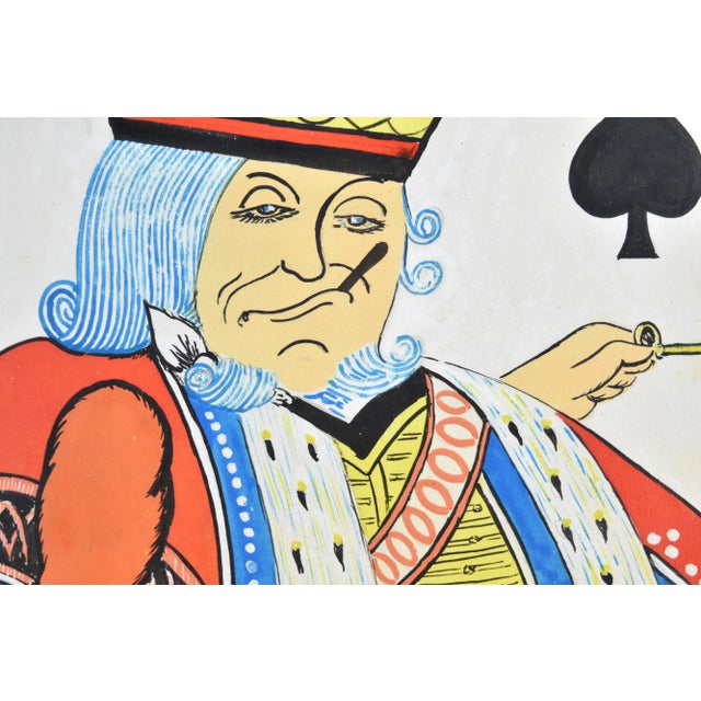 Vintage Whimsical King of Spades Portrait Painting Deck of Playing ...