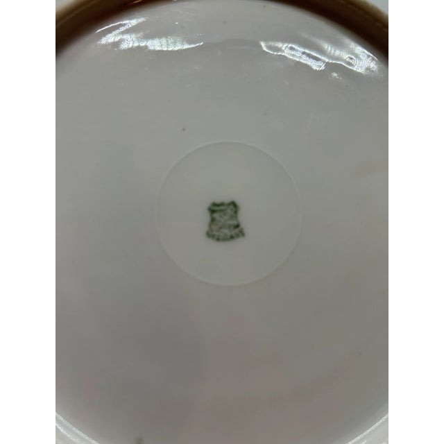 1930s Weimar Germany Porcelain Cake Plate Leaf Pattern Gold Trim Cut ...