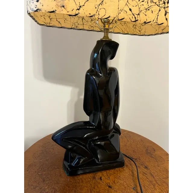 Pair of Vintage Abstract Cubist Modernist Nude Table Lamps, Custom ...