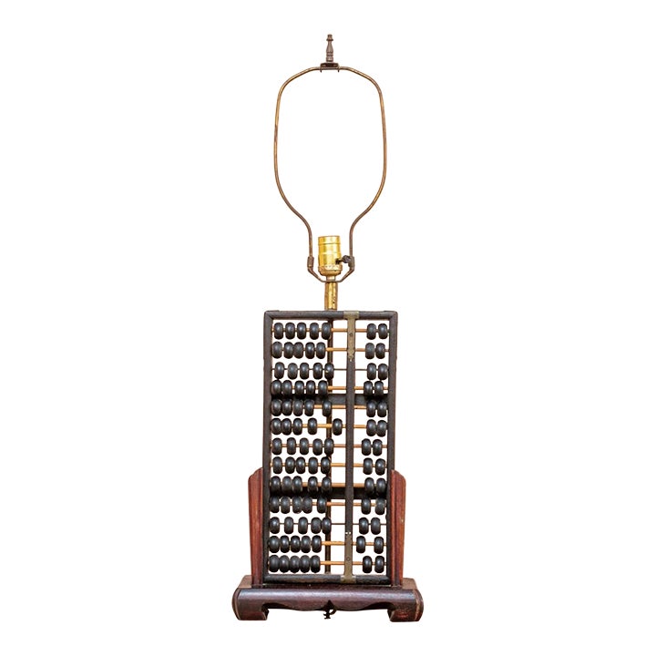 Vintage Abacus Form Table Lamp | Chairish