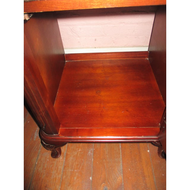 2000s Mahogany Ornate Bathroom Vanity Cabinet With Granite Top With ...