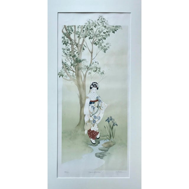 Original Lithograph Japanese Geshia by Joy Dunn | Chairish