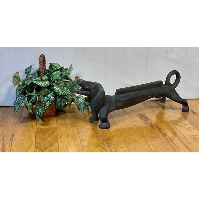Antique Solid Cast Iron Dachsund Boot Scraper, 26 Lbs. Weiner Dog ...