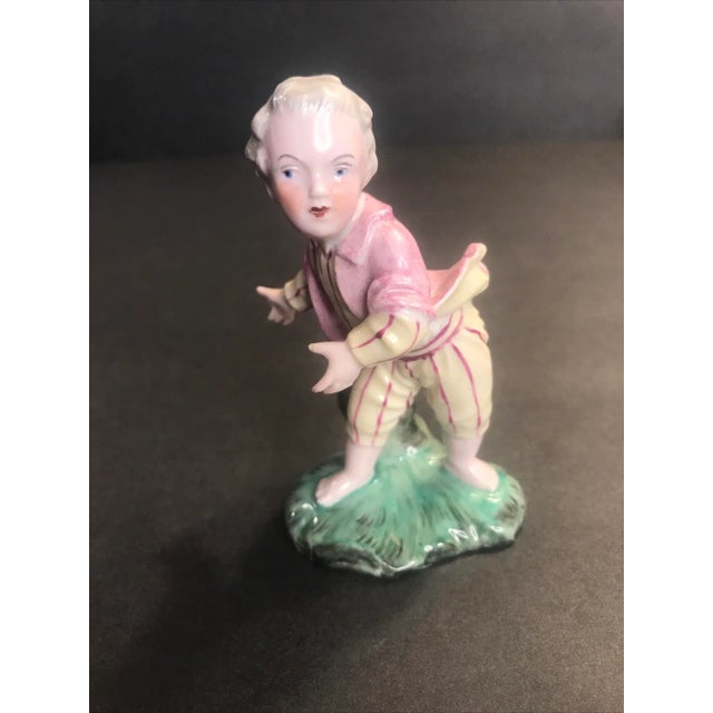Antique Porcelain Statue, Child at Play, Germany, Circa 1910 | Chairish