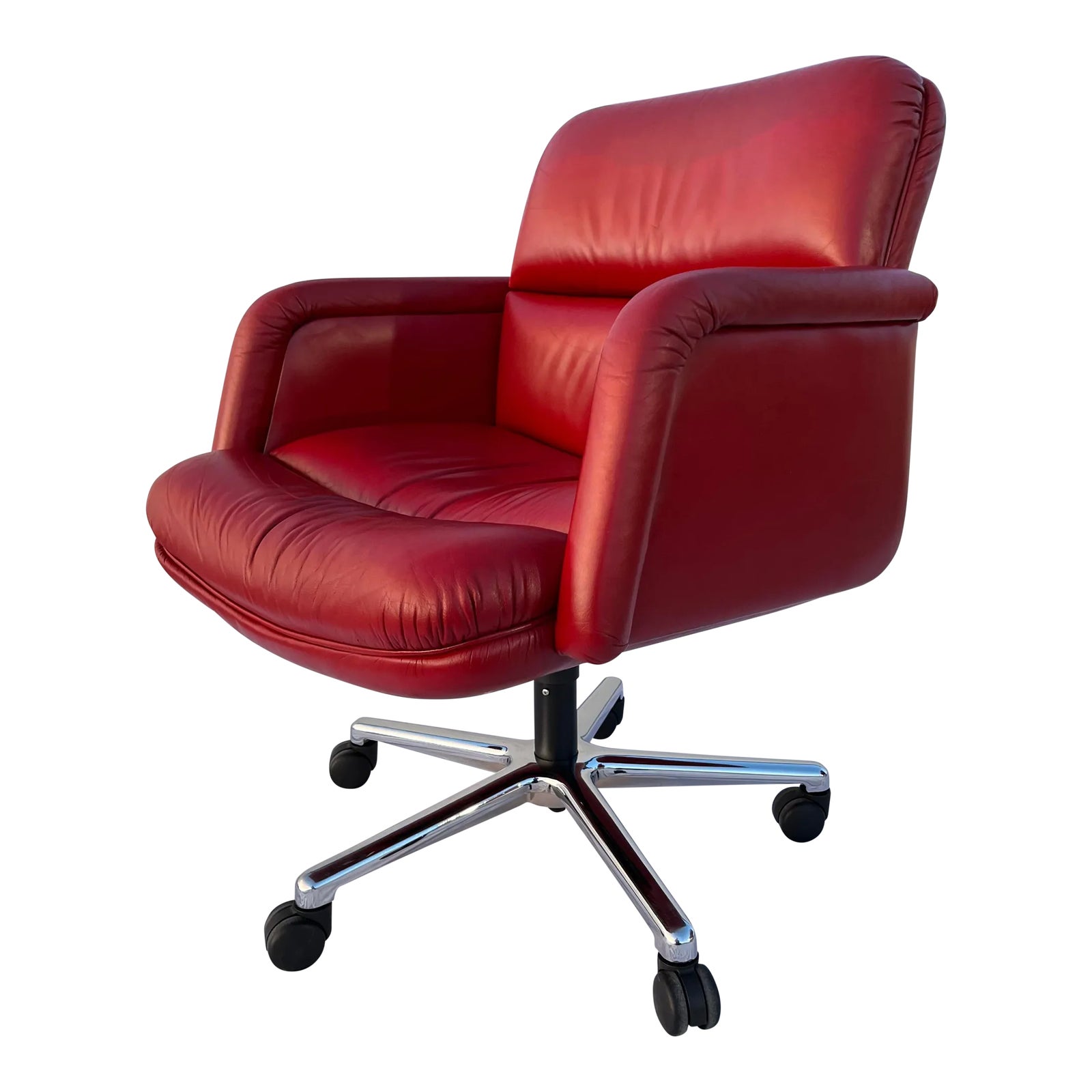Mid-Century Modern Leather Executive Chair From Keilhauer | Chairish