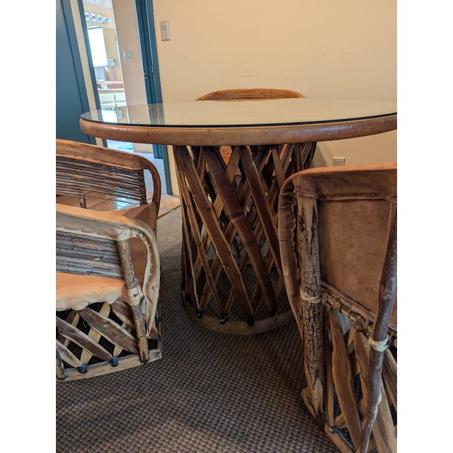 20th Century, Vintage Equipale Mexican Table and Chairs - Set of 5 ...